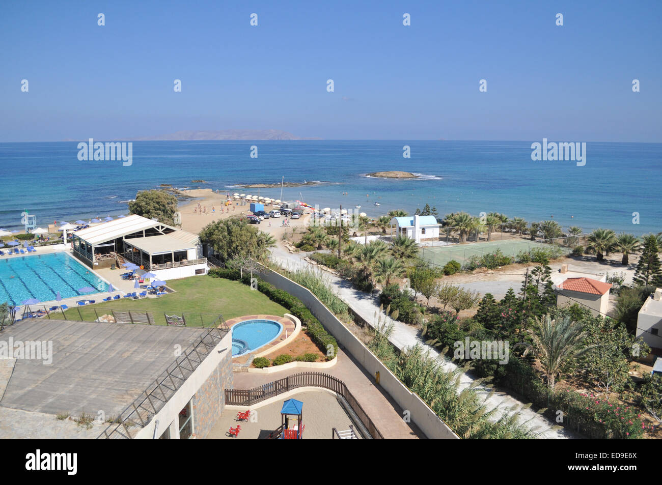 The Greek island of Crete is situated in the Mediterranean sea. Rocky ...