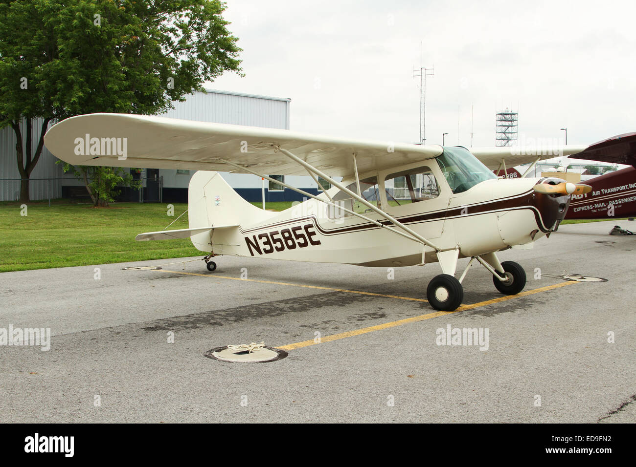 AERONCA model 7AC historical airplane. Circa 1947. Barnstorming ...