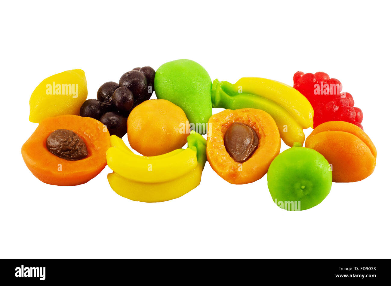 colored jelly candies isolated on a white background Stock Photo - Alamy