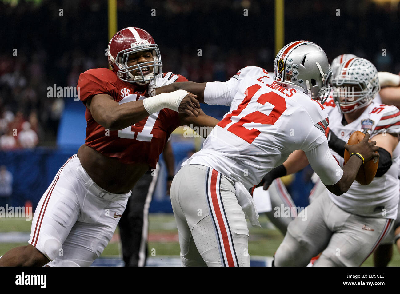 January 1, 2015: Alabama Crimson Tide linebacker Xzavier Dickson (47 ...