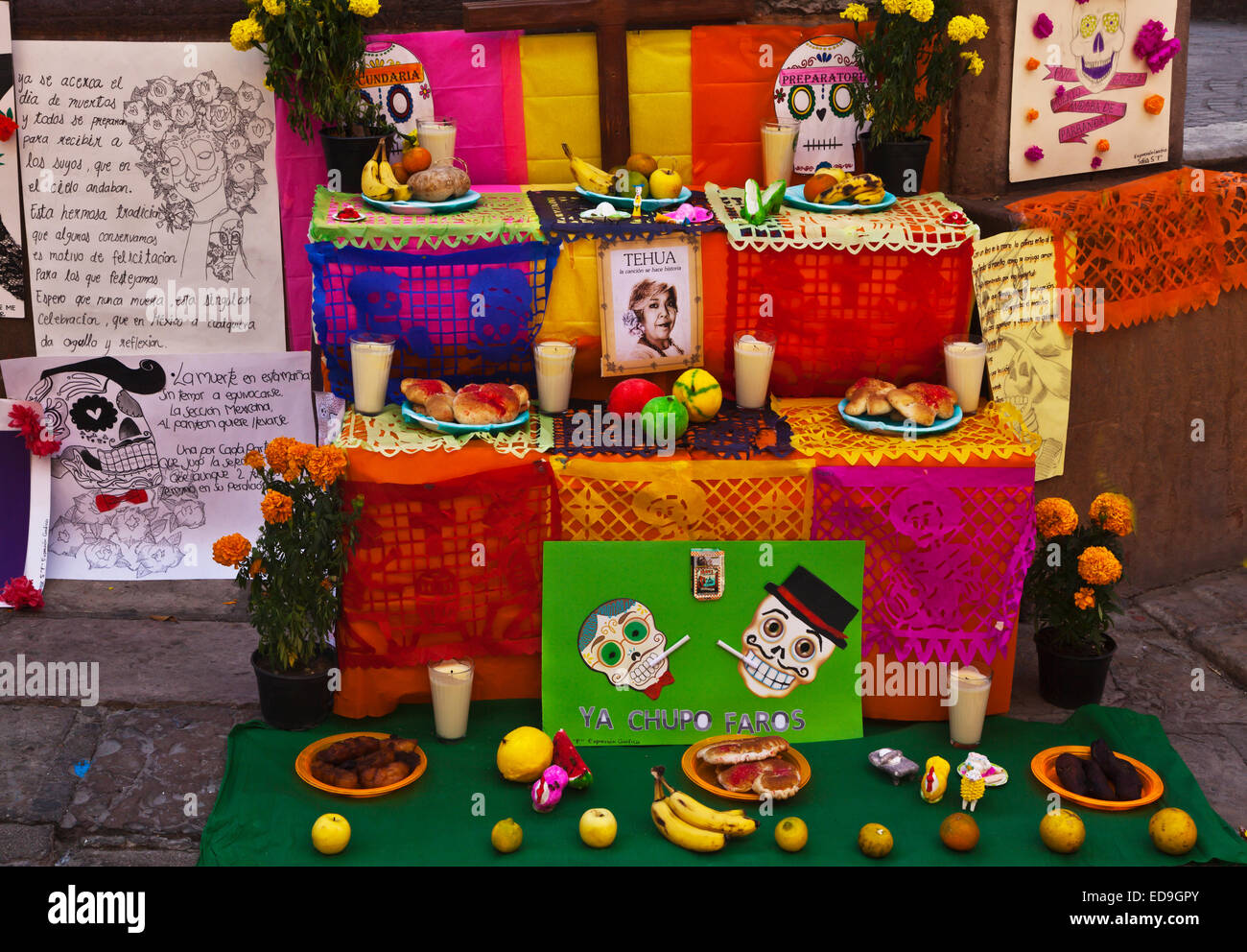 An ALTAR set up in the JARDIN to honor loved ones who have died during ...