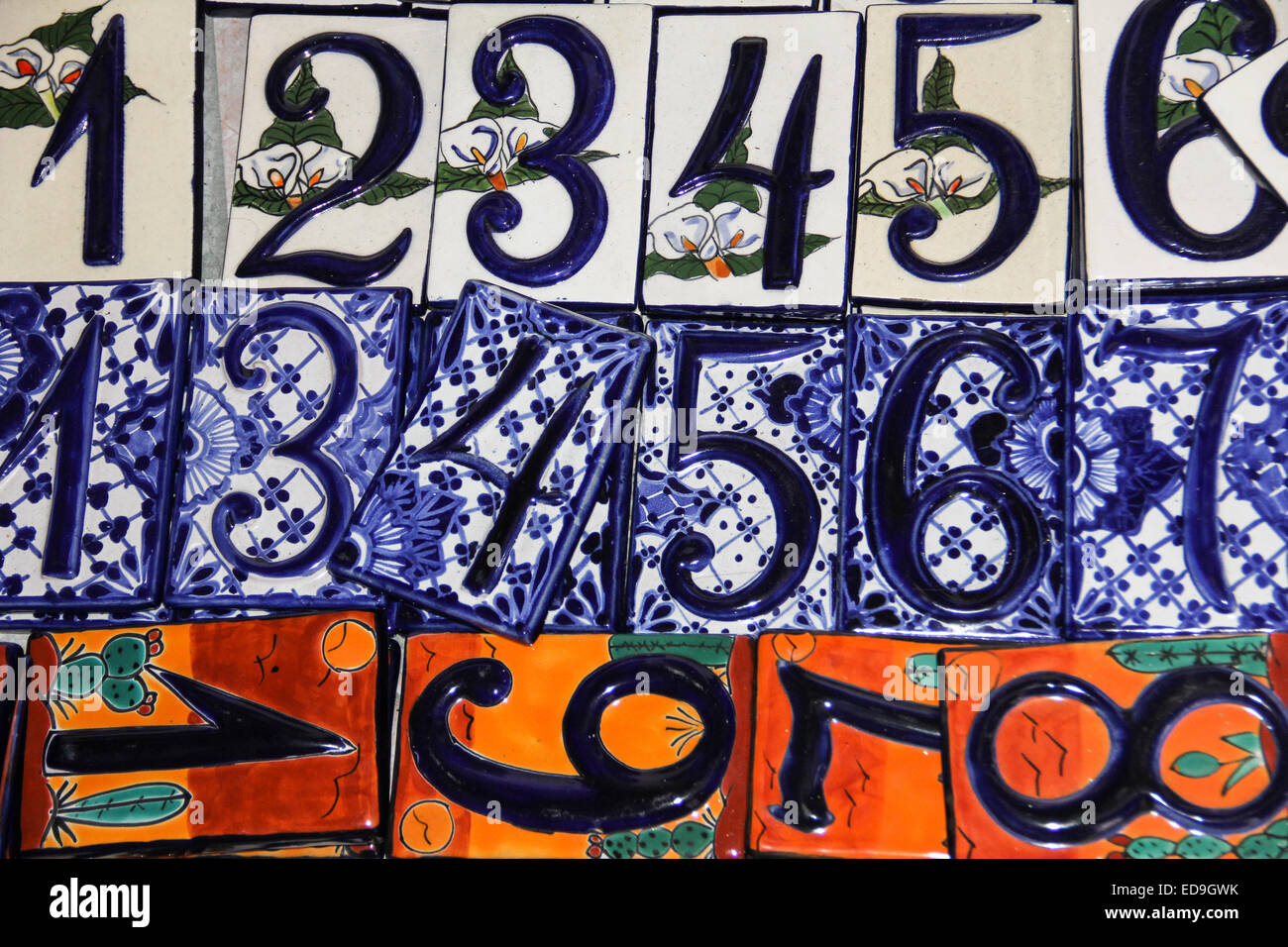 Mexican Ceramic House Numbers