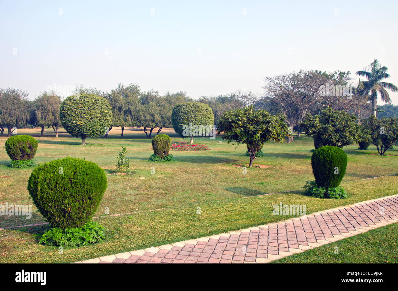 park with pathway in New Delhi, India Stock Photo - Alamy