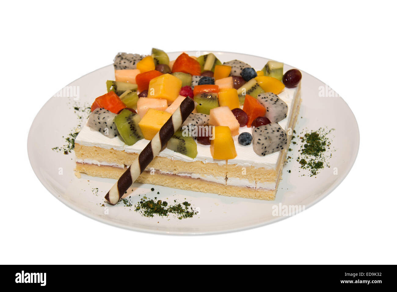 Fruit sponge cakes Cut Out Stock Images & Pictures - Alamy