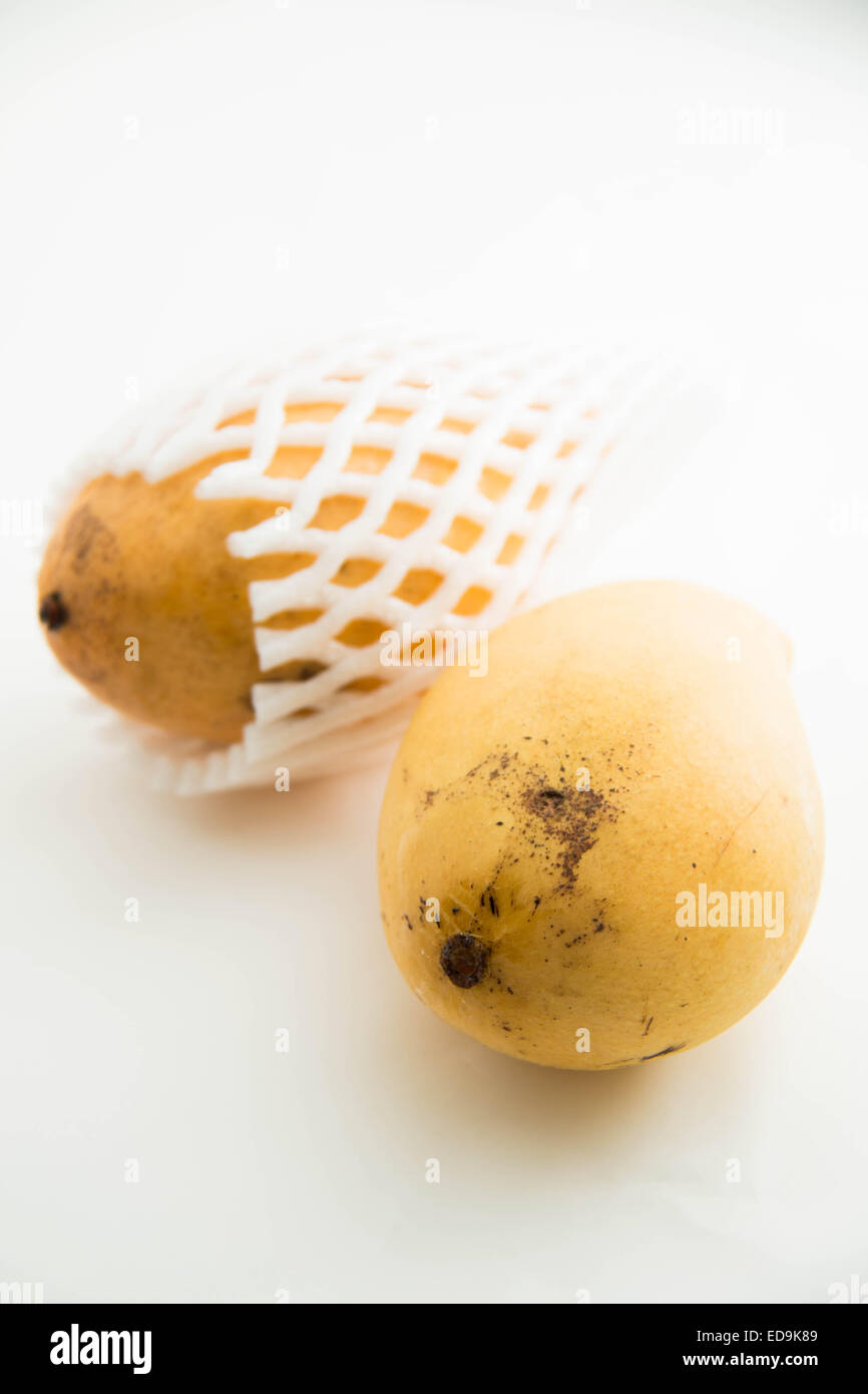 A Mango fruit isolated on white background Stock Photo - Alamy