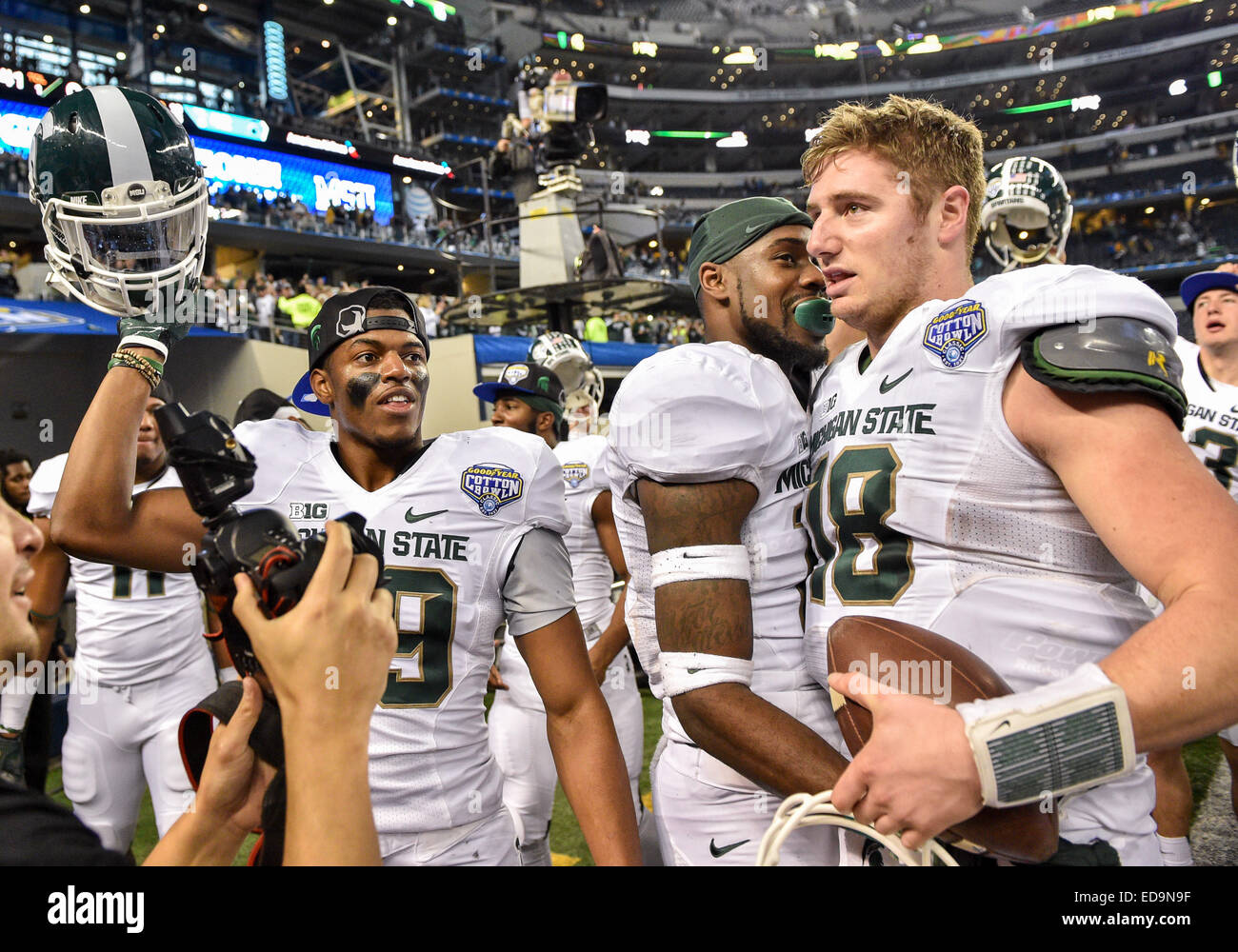 Michigan State Spartans quarterback Connor Cook (18) celebrates after ...