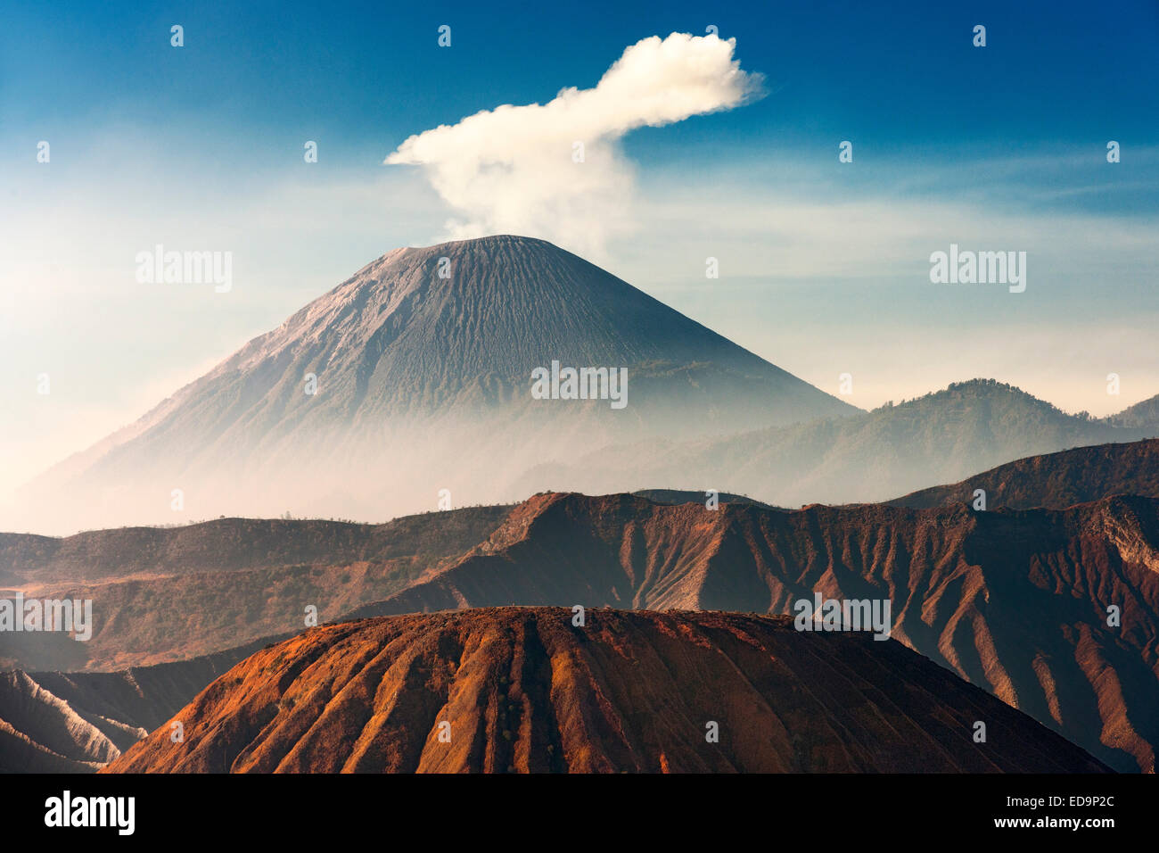 Gunung Semeru, an active stratovolcano in Bromo Tengger Semeru National ...