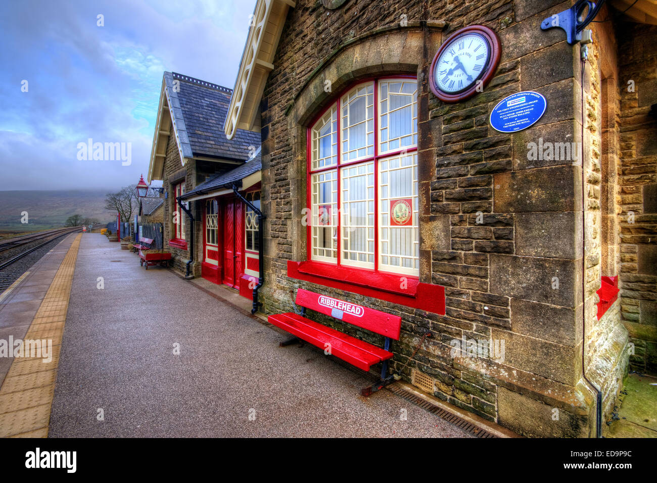 The railway station at Ribblehead which is on part of the famous Settle ...
