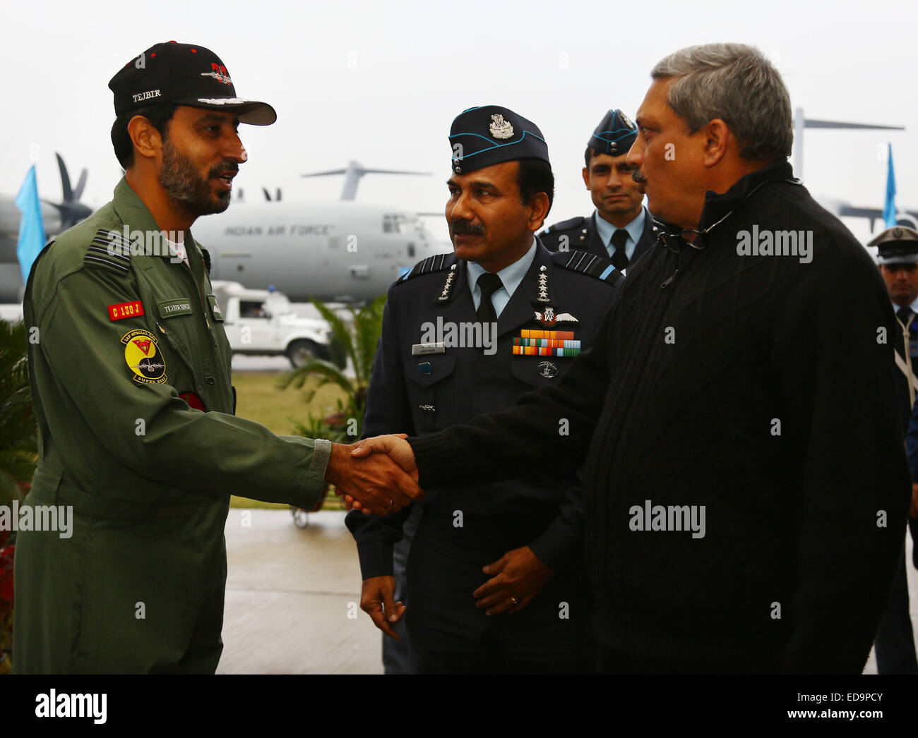 Station Hindan, India. 2nd Jan, 2015. Honorable Raksha Mantri, Sh ...