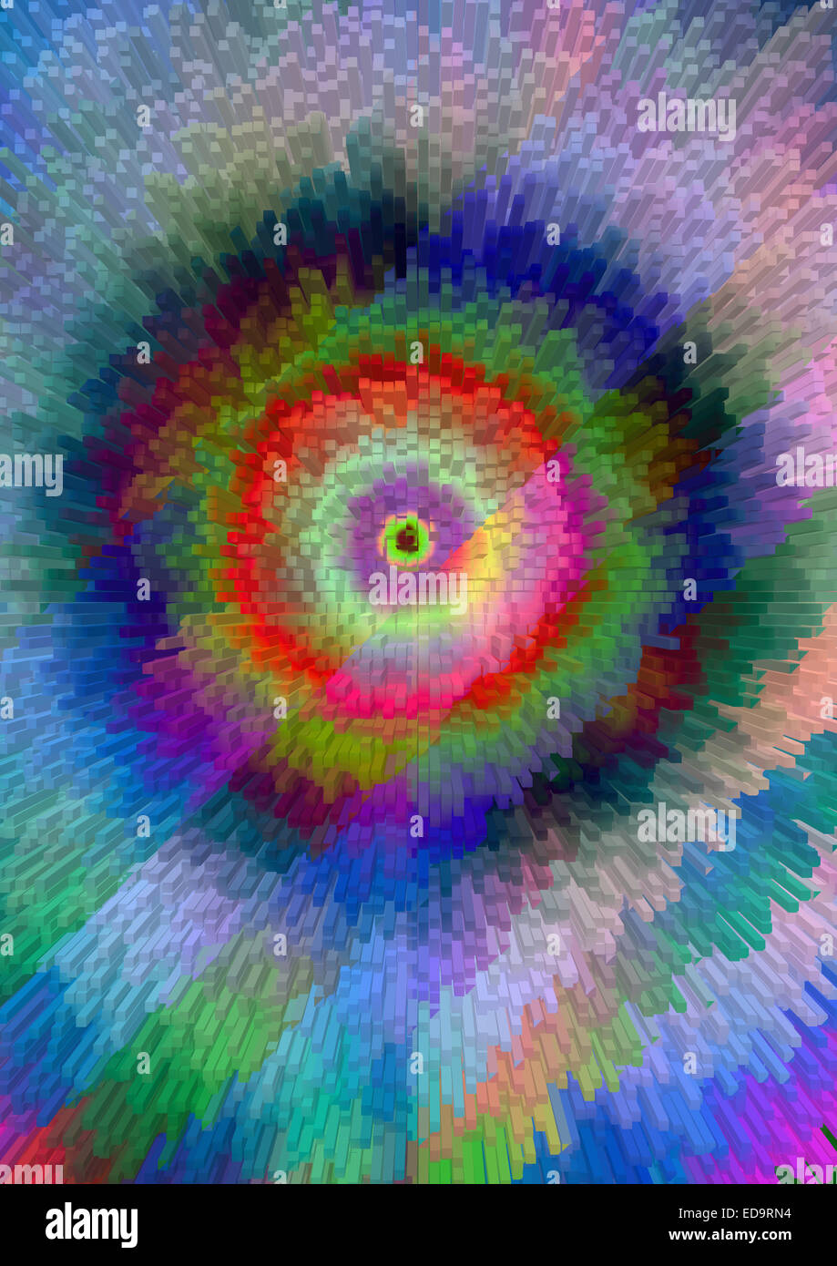 Circles educated of color square blocks Stock Photo - Alamy