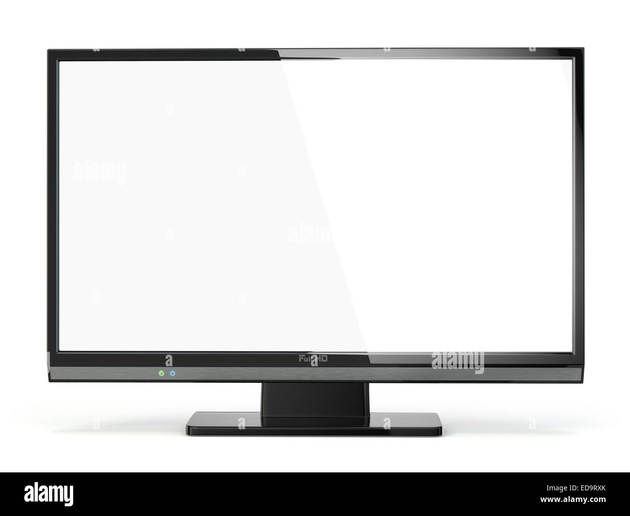 TV flat screen lcd or plasma isolated on white. .Digital broadcasting ...