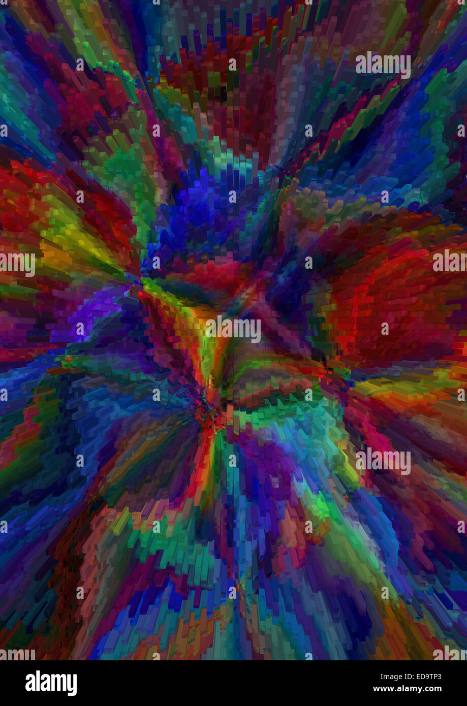 Bundles divergent color blocks Stock Photo - Alamy