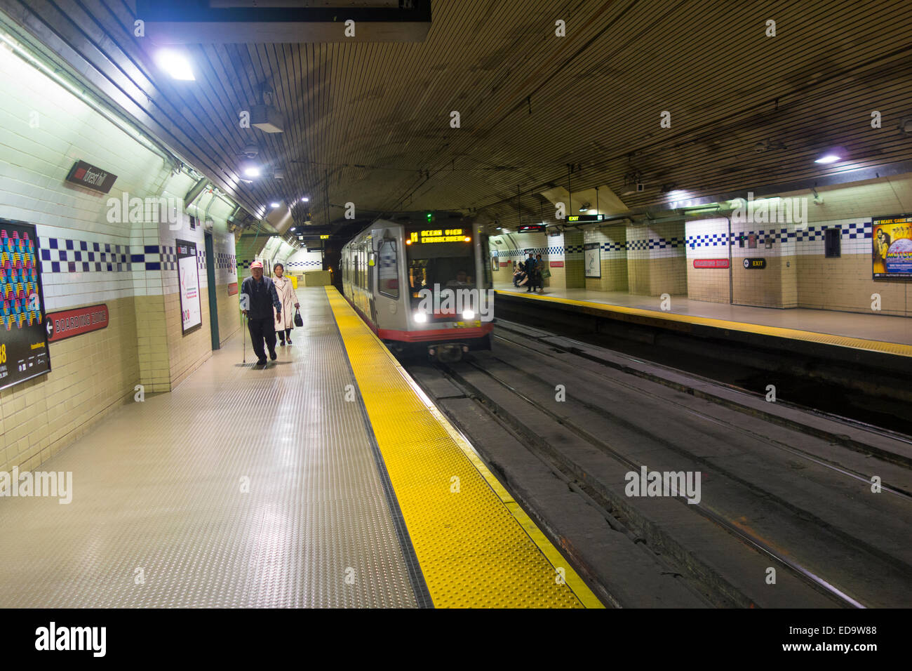 San Francisco central subway station Stock Photo - Alamy