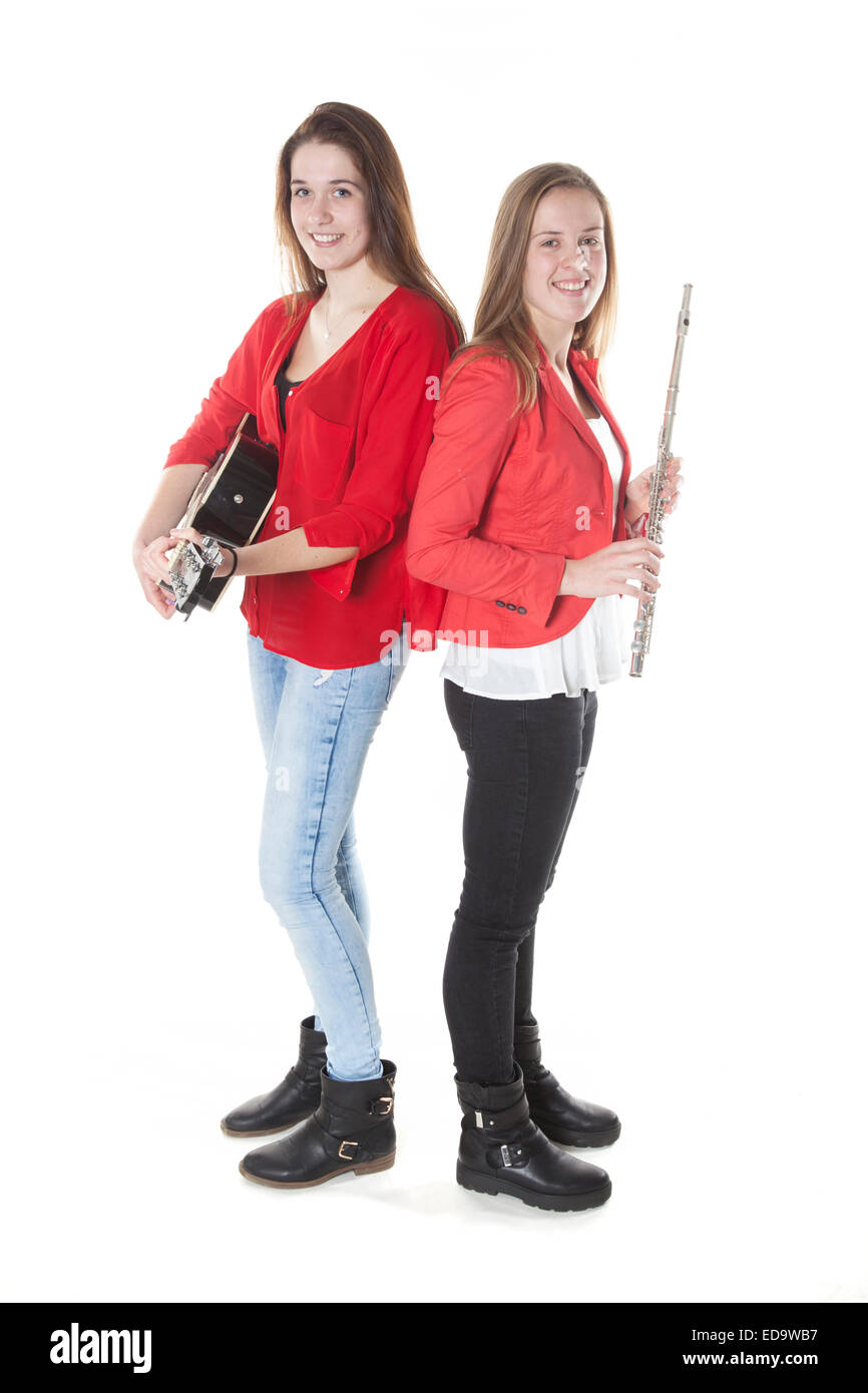 Sisters playing guitar hi-res stock photography and images - Alamy