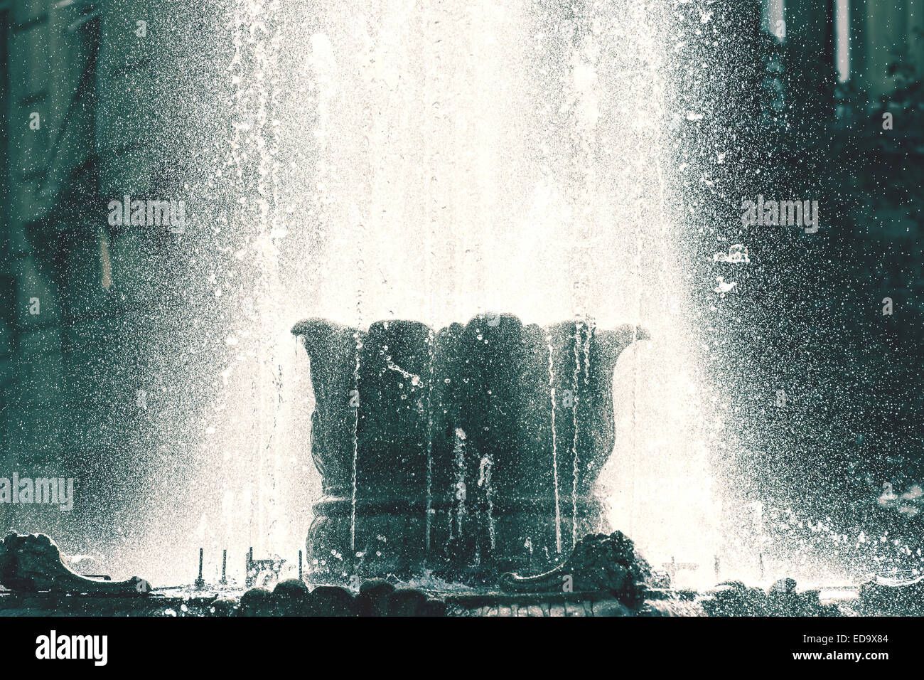 Retro Photo Of Public Water Fountain In Summer Stock Photo - Alamy