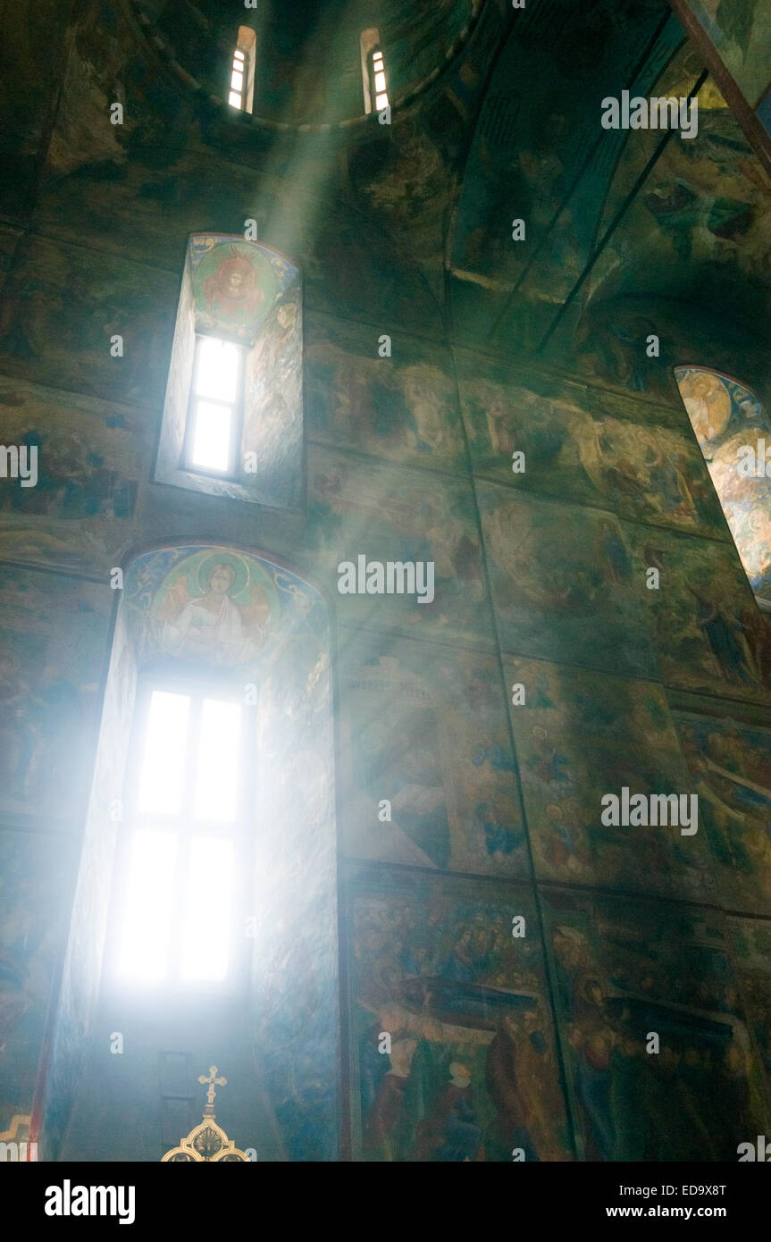 Light flowing in through russian orthodox church windows Stock Photo ...