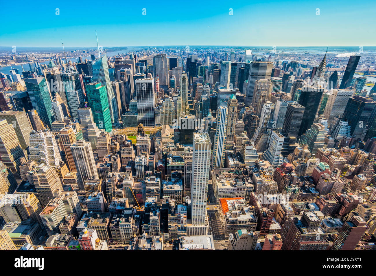 Aerial view of Manhattan, New York City. USA Stock Photo - Alamy