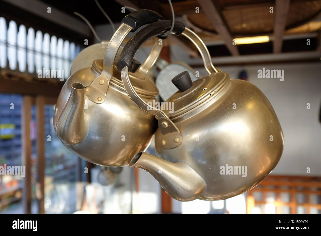 Two Japanese 'yakan' kettles Stock Photo - Alamy