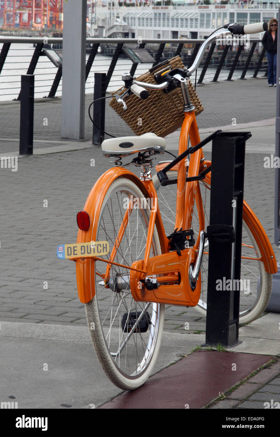 De Dutch orange bicycle seen in Vancouver, Canada Stock Photo - Alamy