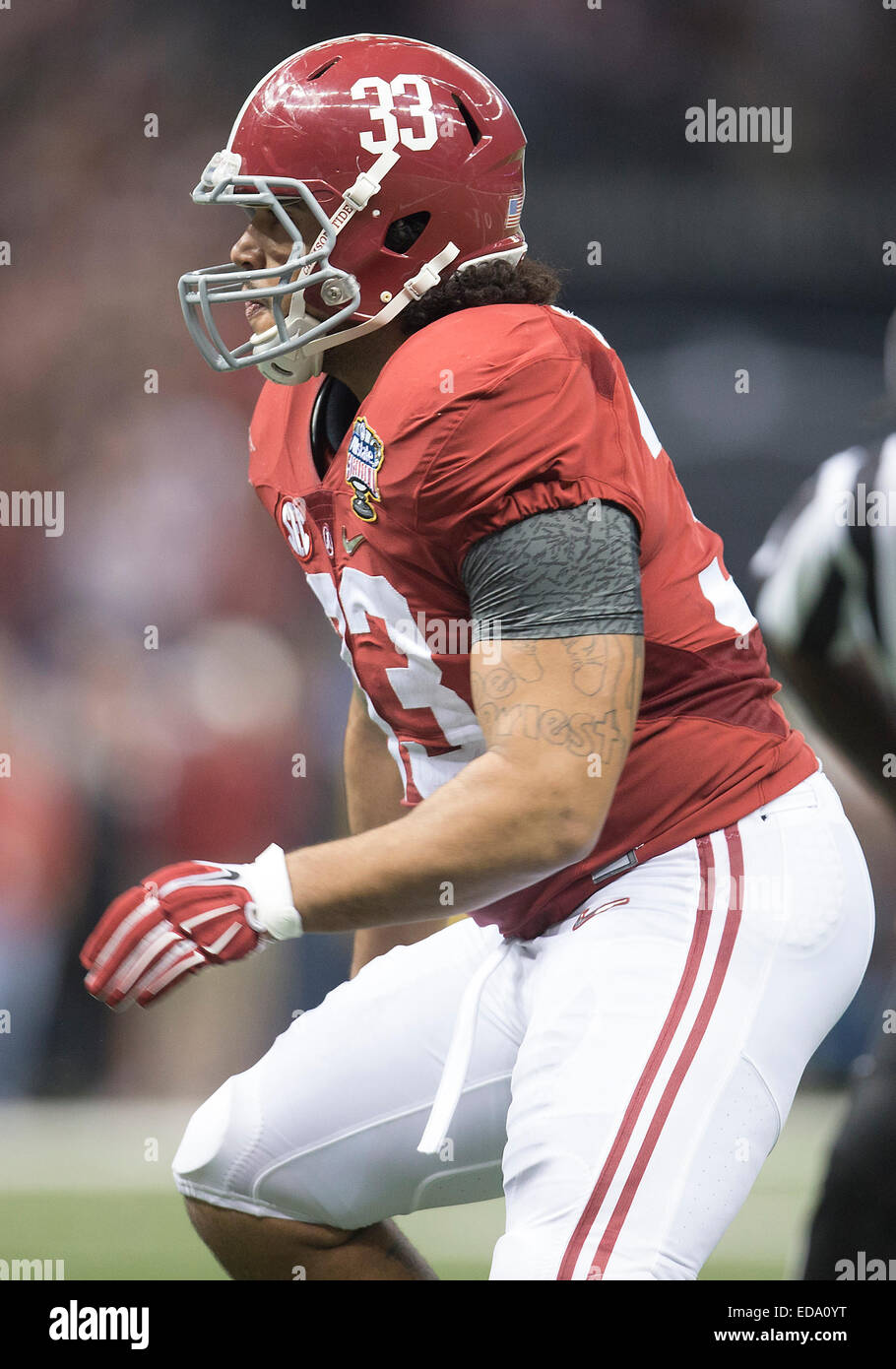 New Orleans, Louisiana, USA. 01st Jan, 2015. Alabama linebacker Trey ...