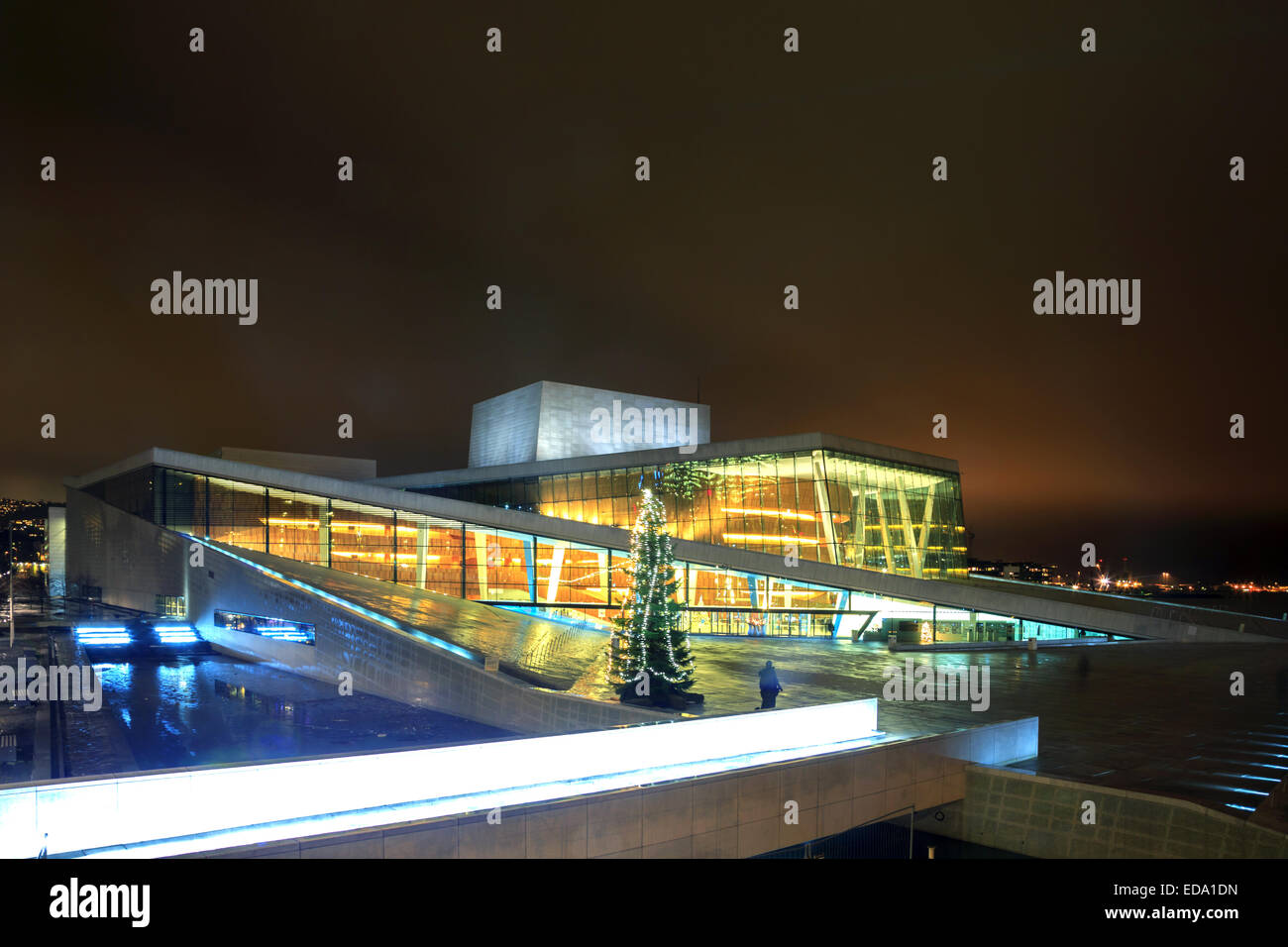 Oslo Opera House shine at night Norway Stock Photo - Alamy