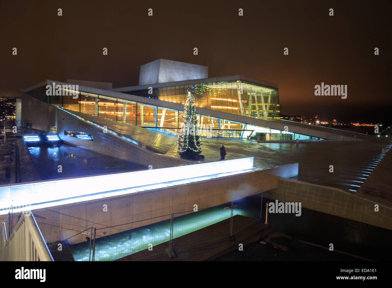 Oslo Opera House shine at night Norway Stock Photo - Alamy