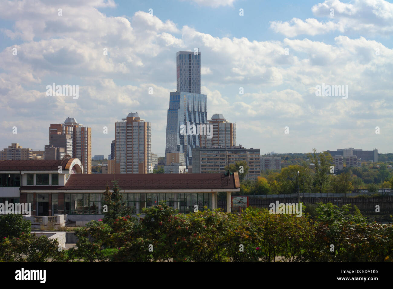 building on sky background Stock Photo - Alamy