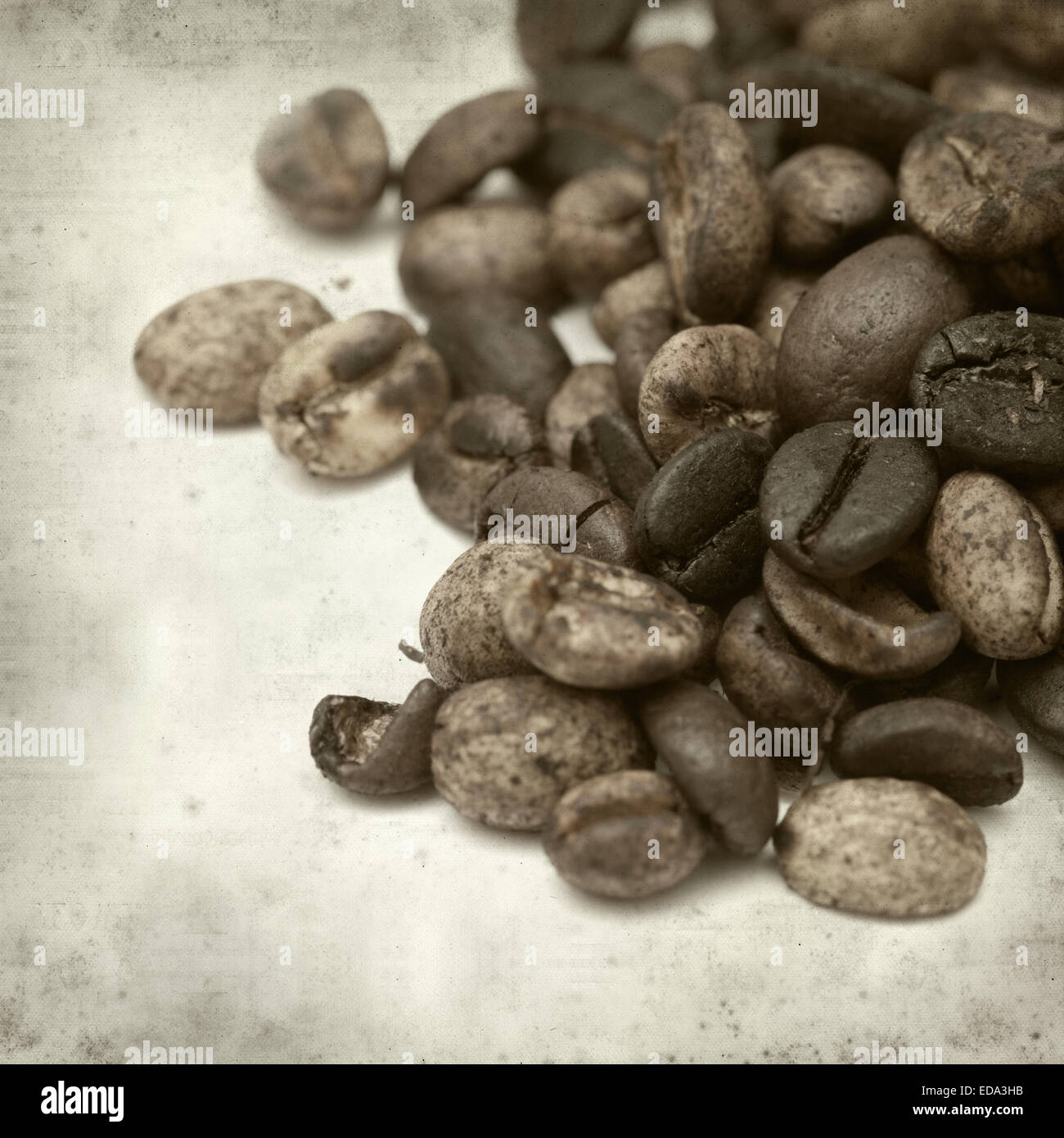 textured old paper background with speciality coffee grain Stock Photo ...
