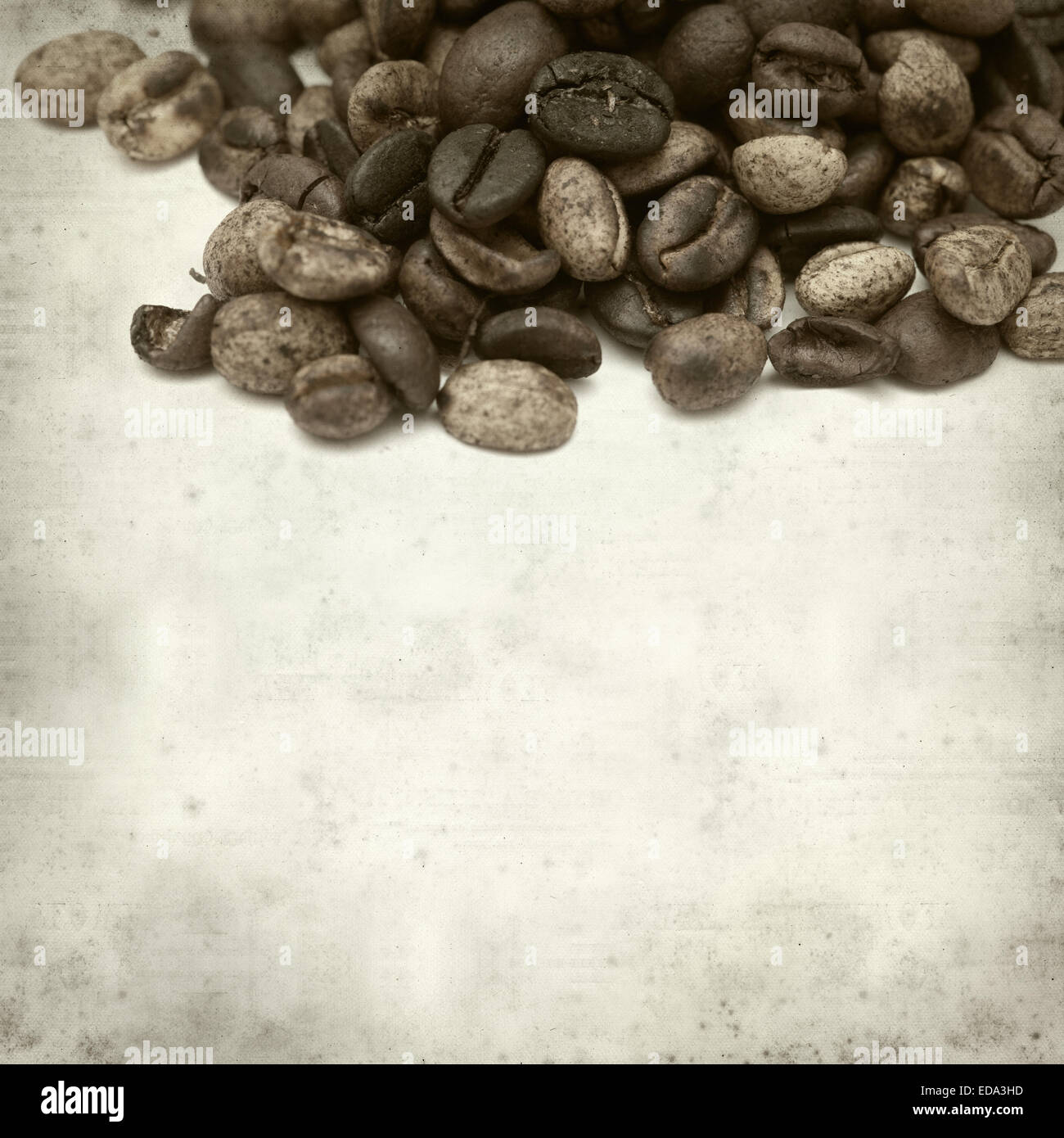 textured old paper background with speciality coffee grain Stock Photo ...