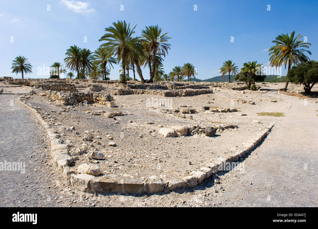 Remains and ruins in Tel Megiddo National park in Israel Stock Photo ...
