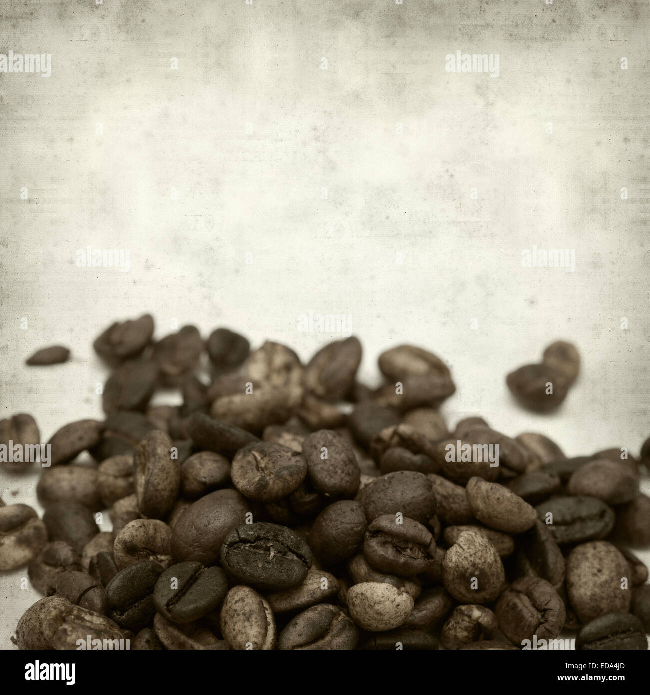 textured old paper background with speciality coffee grain Stock Photo ...