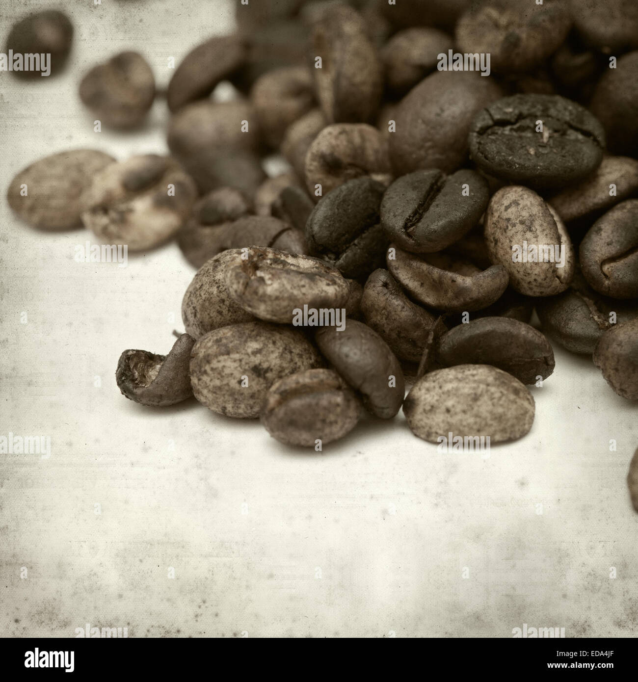 textured old paper background with speciality coffee grain Stock Photo ...