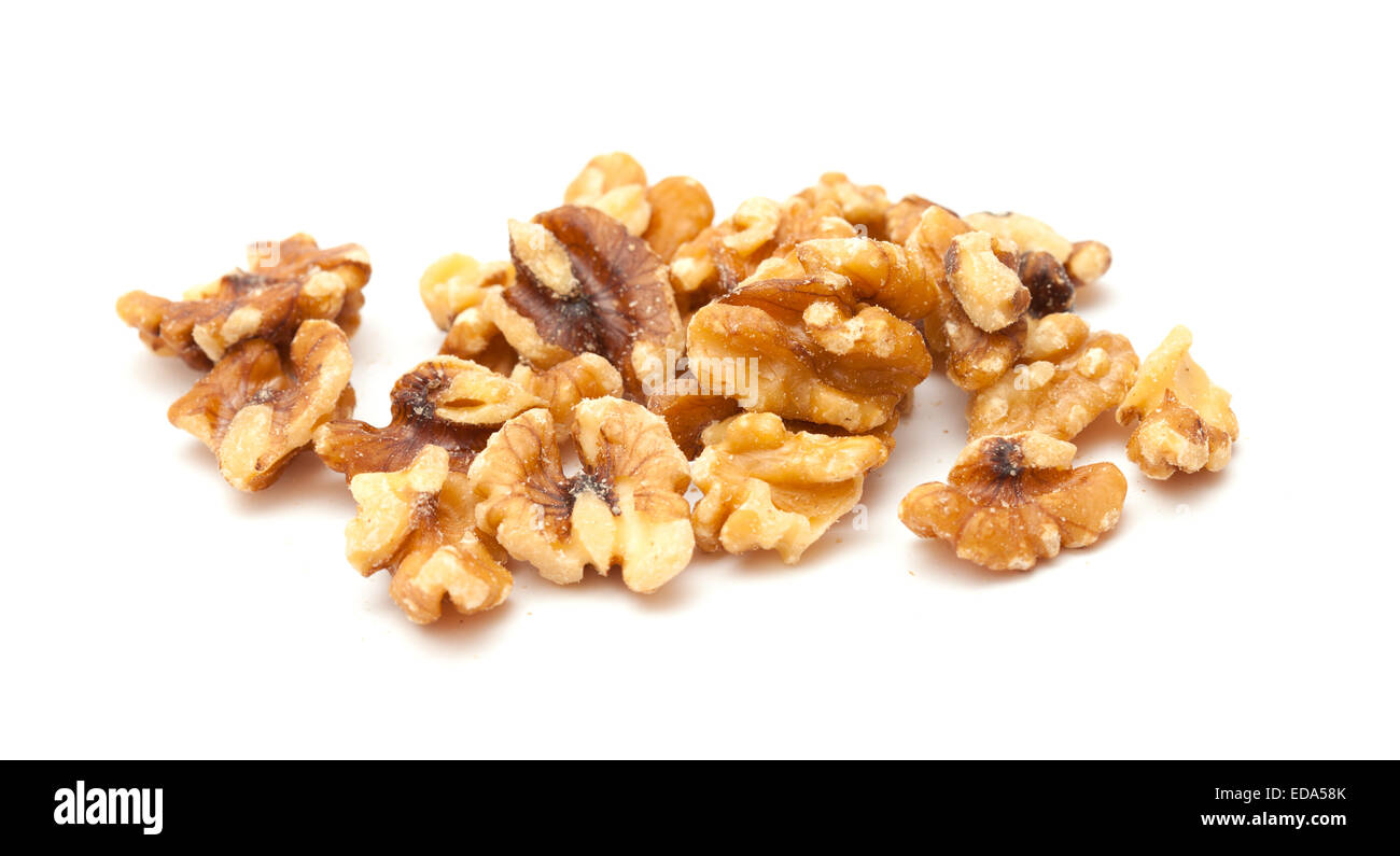 shelled walnuts isolated on white background Stock Photo - Alamy