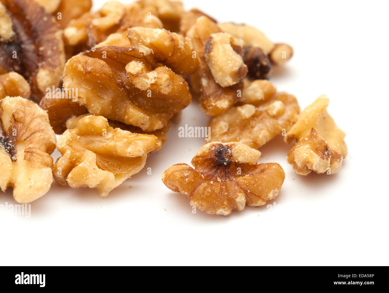 shelled walnuts isolated on white background Stock Photo - Alamy