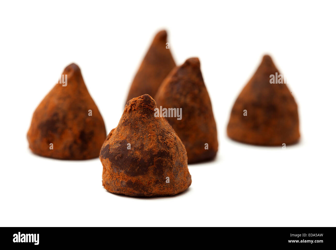 chocolate truffles isolated on white background Stock Photo - Alamy