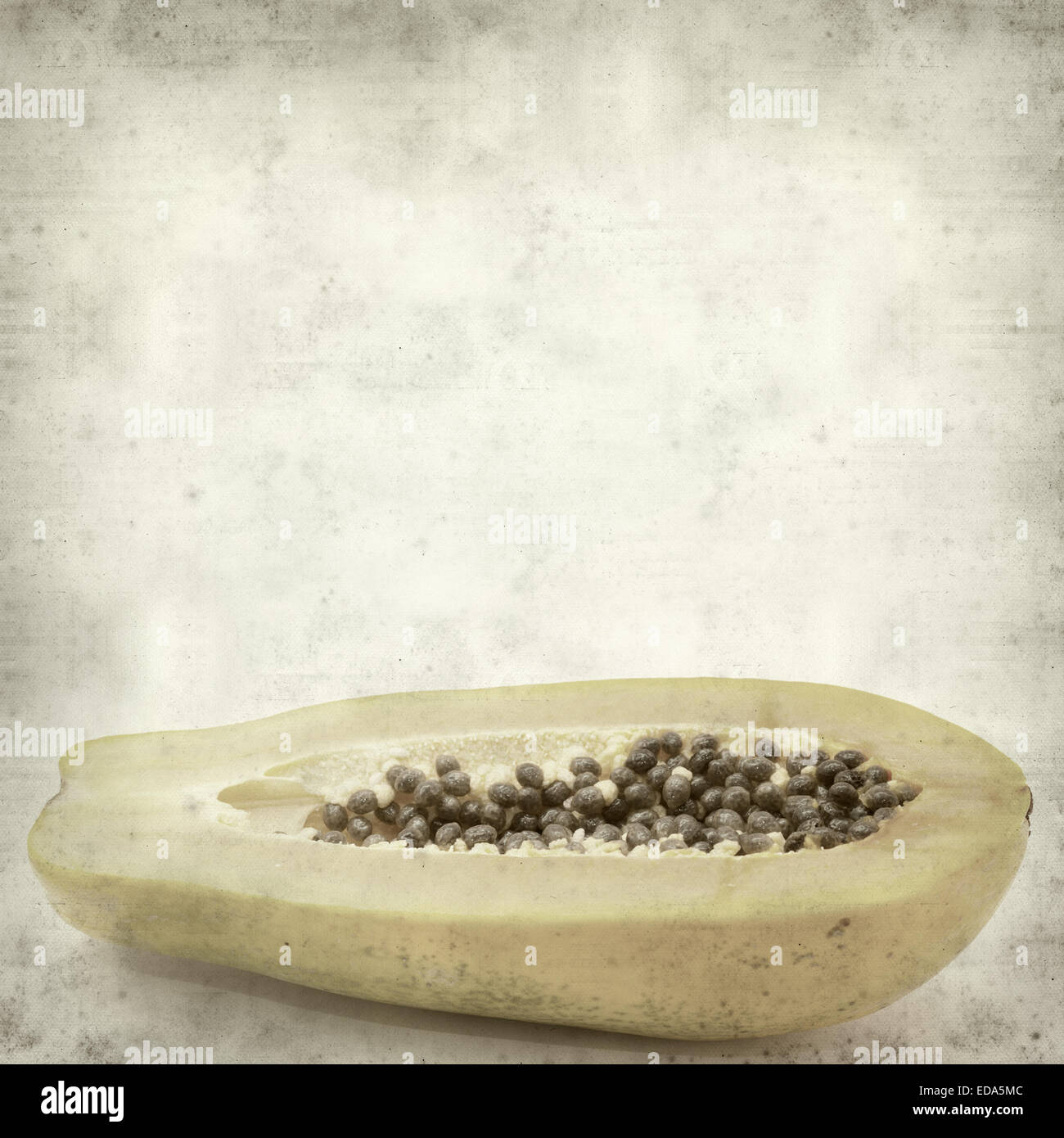 textured old paper background with papaya Stock Photo - Alamy
