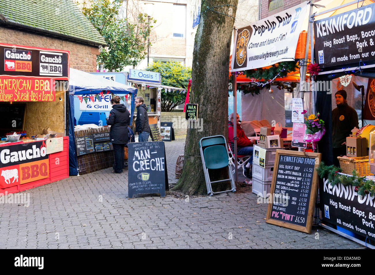 Street food in Exeter Devon Stock Photo - Alamy