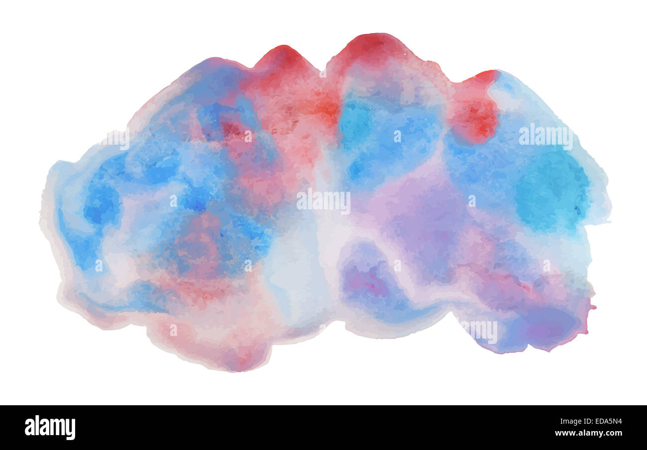 Colorful watercolor stain Stock Photo - Alamy