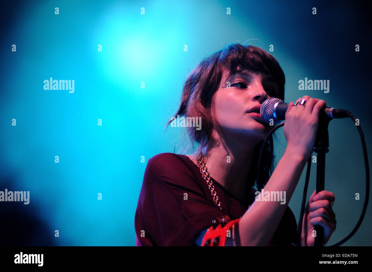 BENICASIM, SPAIN - JULY 21: Chvrches band concert performance at FIB ...
