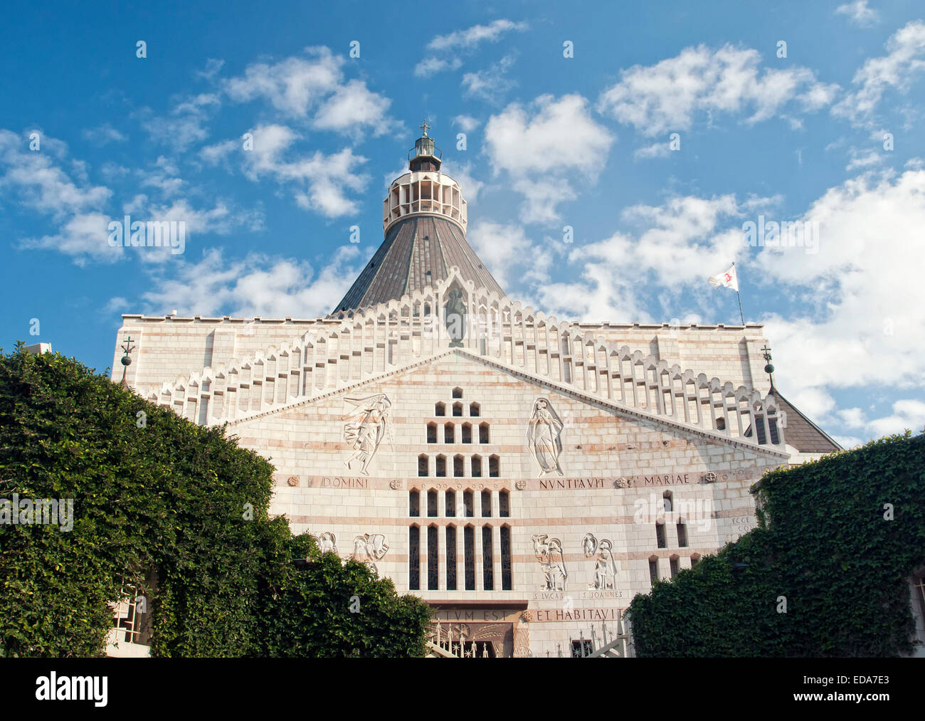 Facade of Basilica of the Annunciation, Nazareth, Israel Stock Photo ...