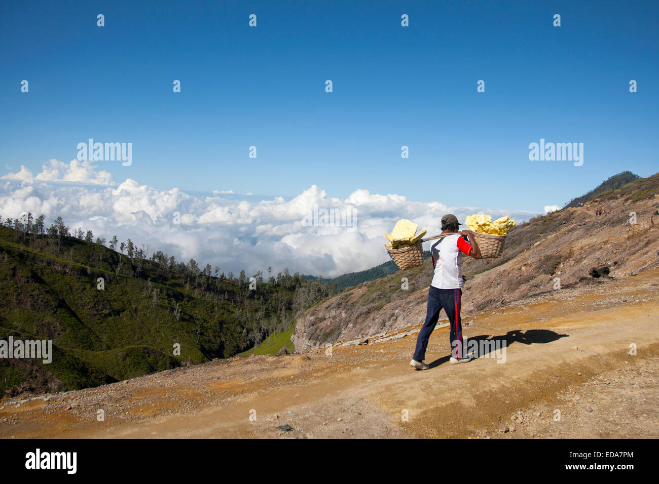 Baskets sulfur in ijen hi-res stock photography and images - Alamy