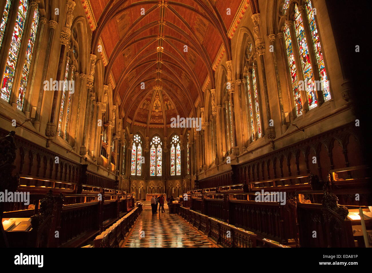 The interior of the chapel at St John's College, Cambridge, UK Stock ...