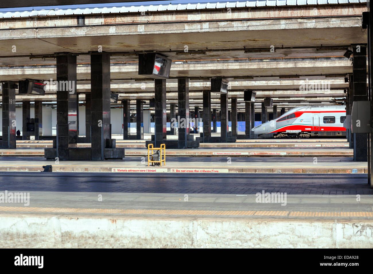 Frecciarossa fast train at Termini train station in Rome, Italy Stock ...