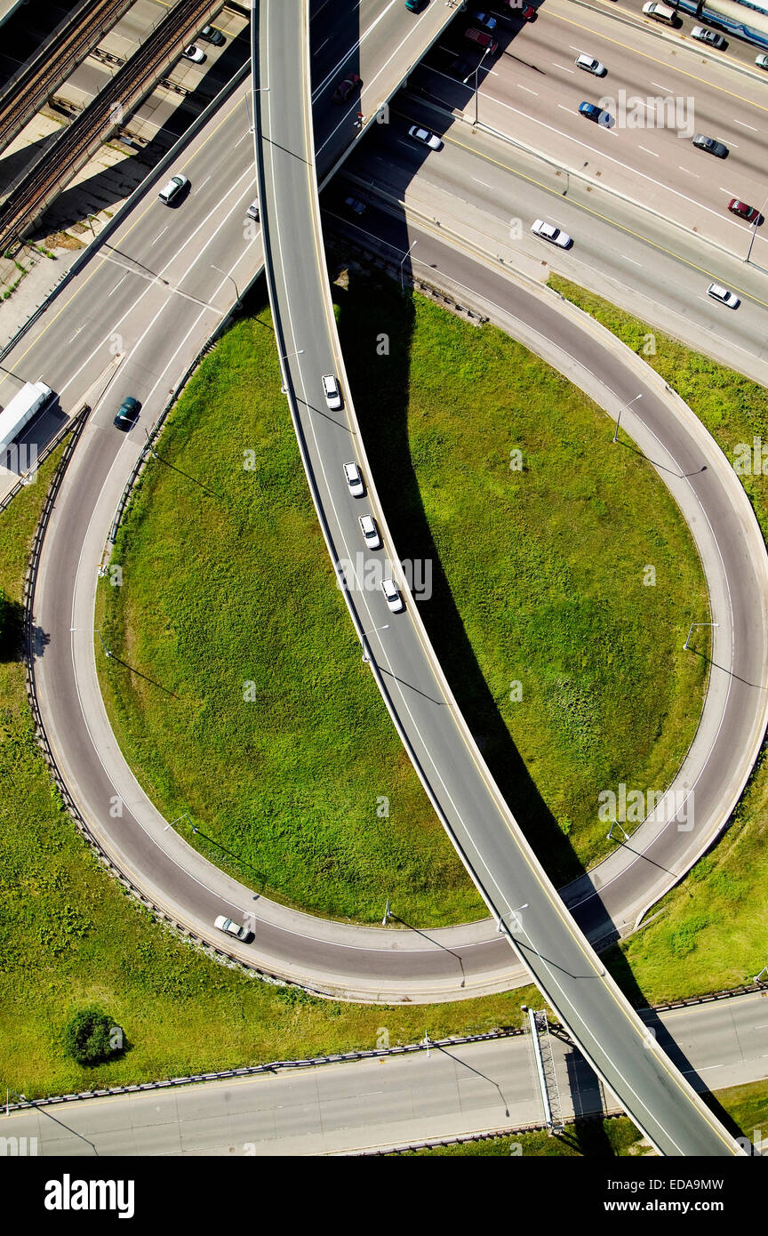 aerial view of Toronto highways Stock Photo - Alamy