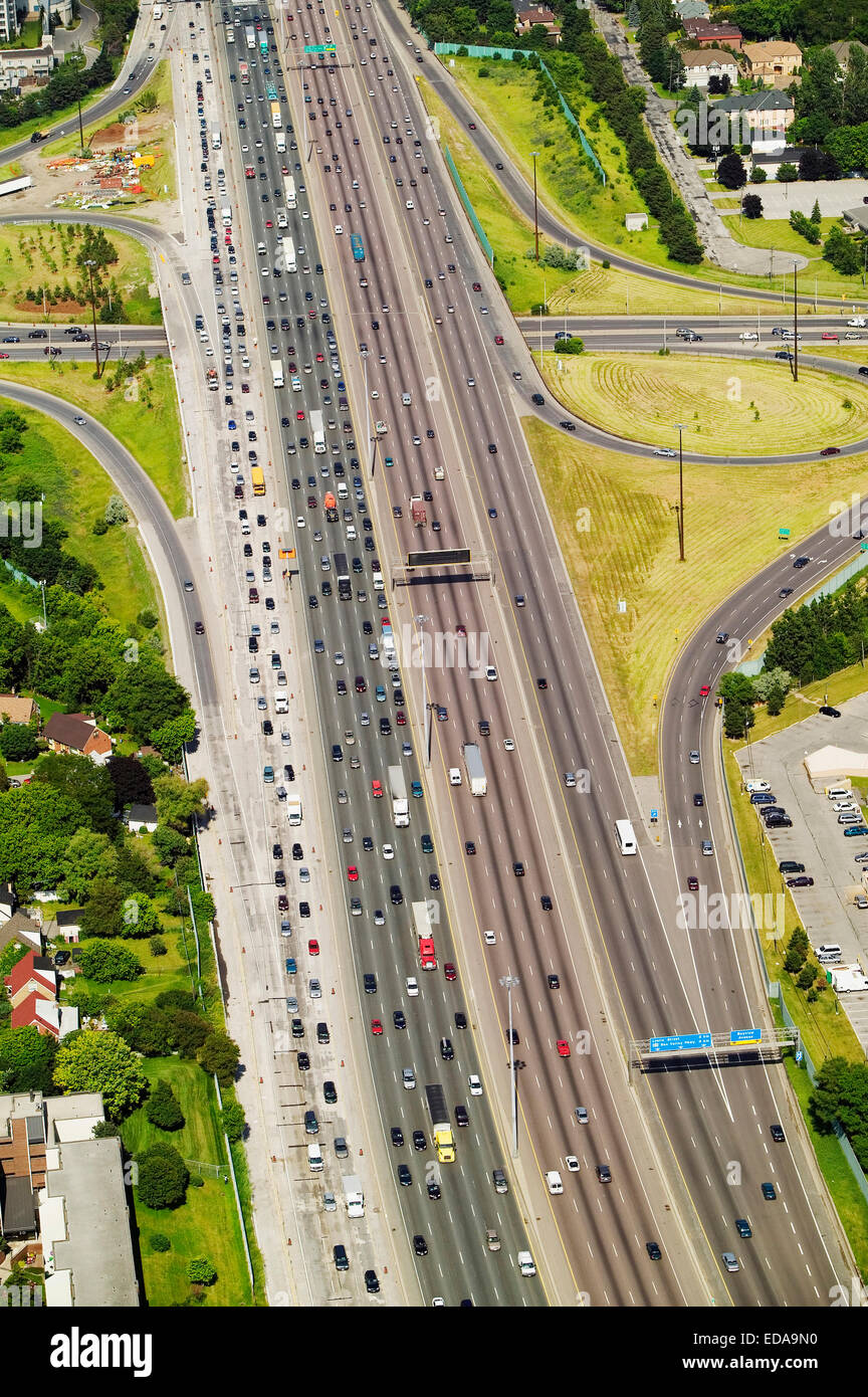 aerial view of Toronto highways Stock Photo - Alamy