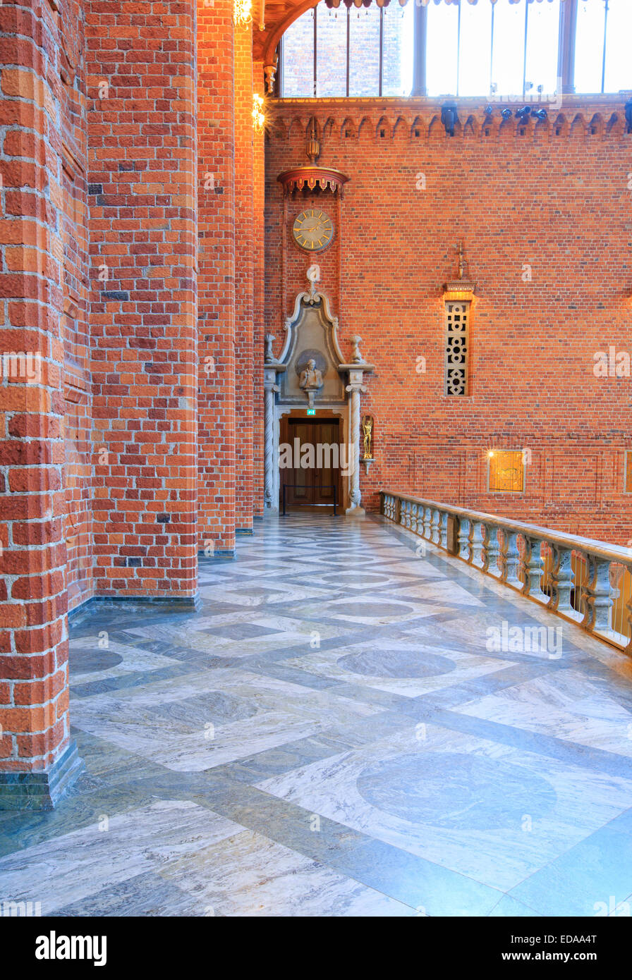 Architecture of Blue Hall in Stockholm City Hall ballroom Interior ...