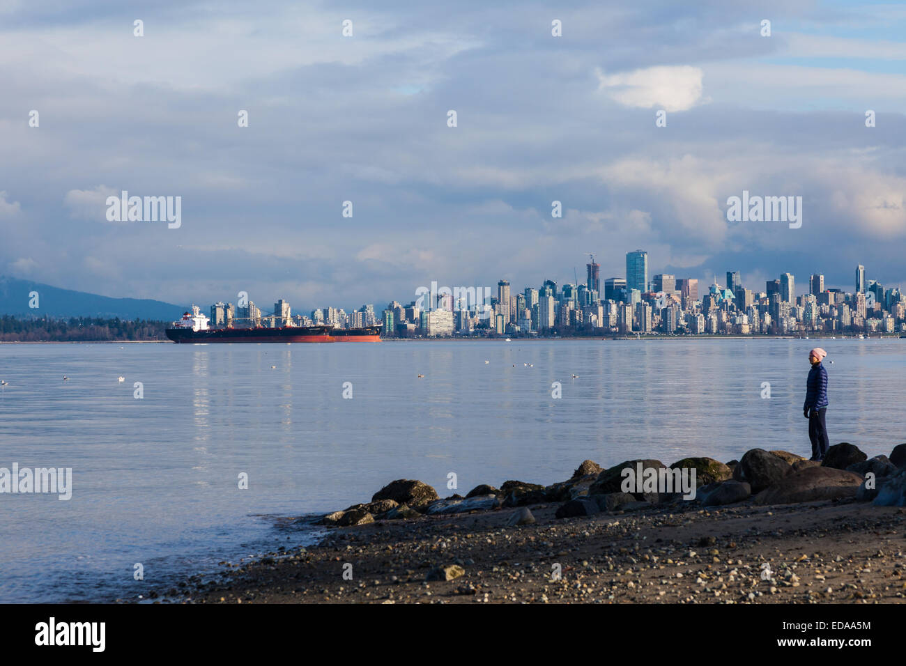 Freighters in english bay vancouver hi-res stock photography and images ...