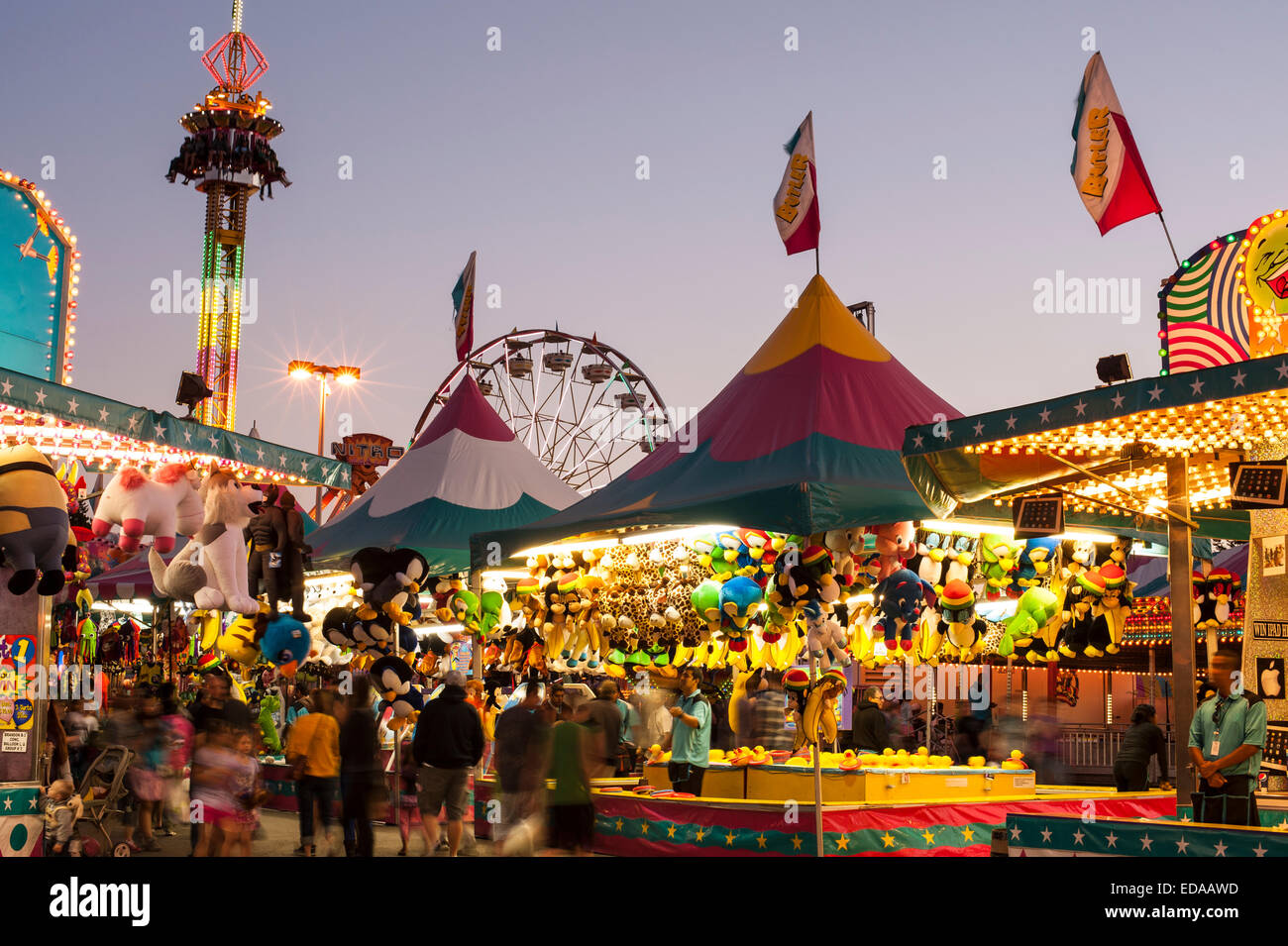 Evergreen State Fair with ferris wheel Stock Photo - Alamy