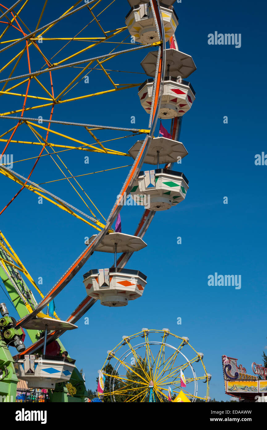 Evergreen State Fair with ferris wheel Stock Photo - Alamy
