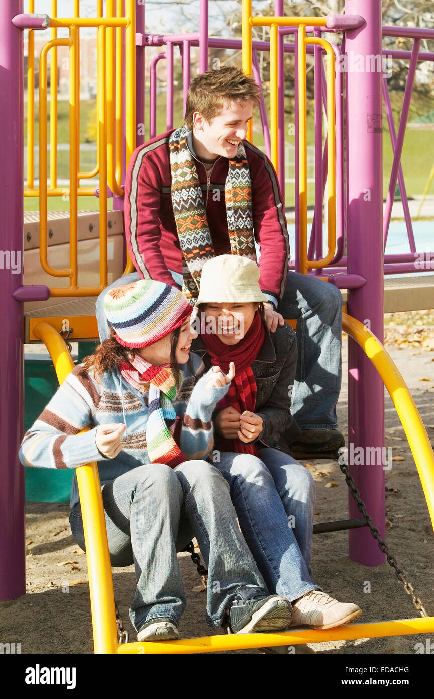 fun portrait outside in park Stock Photo - Alamy